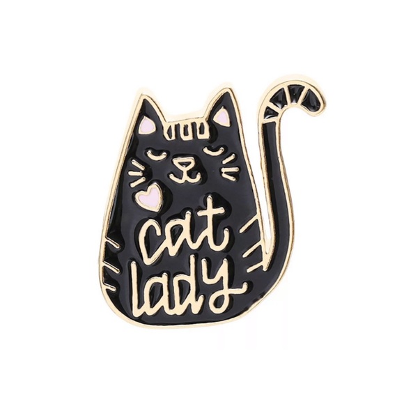 Jewelry | Cat Lady Enamel Pin | Poshmark